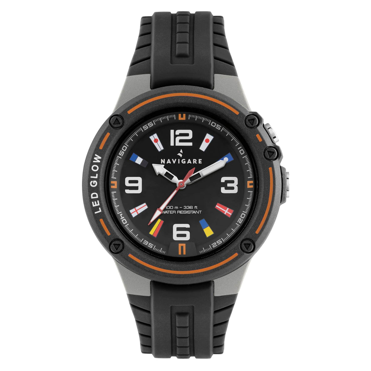 Navigare Antares NA259 orologio sportivo da uomo con pulsante luce LED ...